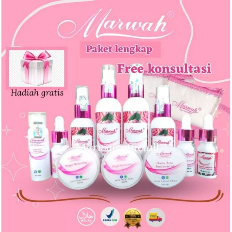 Jual MARWAH SKINCARE 100% ORI KLINIK PAKET PLATINUM / BRIGHT / DIAMOND ...