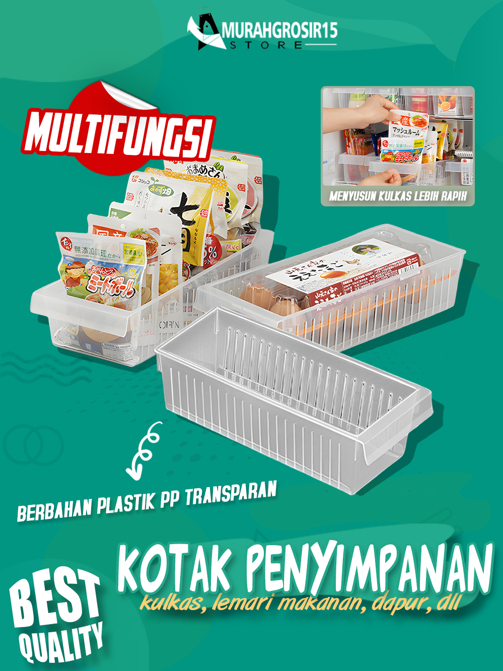 Jual Wadah Penyimpanan Kulkas / Wadah Serbaguna | Shopee Indonesia