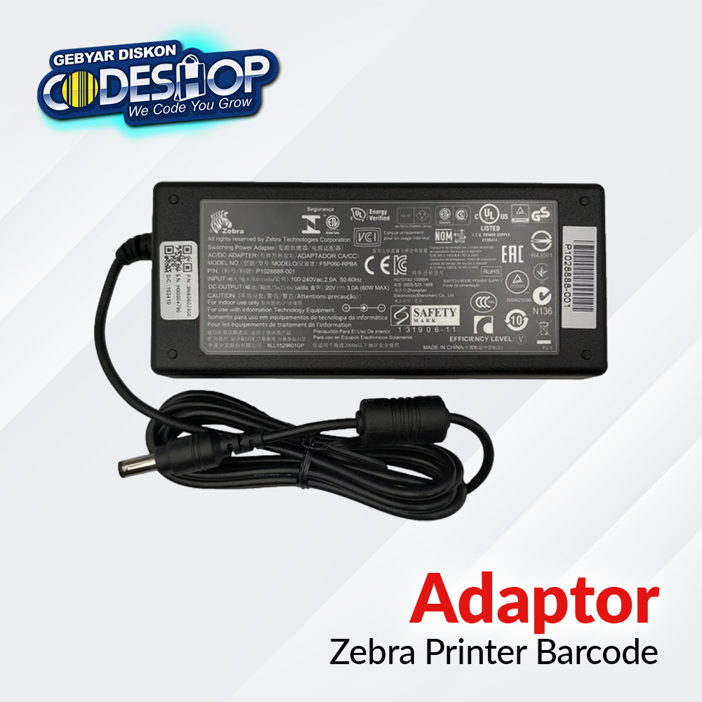 Jual Zebra Adaptor Printer Barcode Seri ZD220 ZD230 ZD888 GT820 GK420 ...