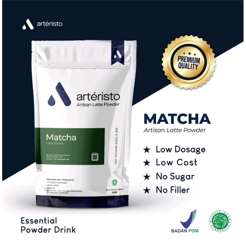 Jual ARTERISTO MATCHA PREMIUM POWDER 500GRAM NO SUGAR | Shopee Indonesia