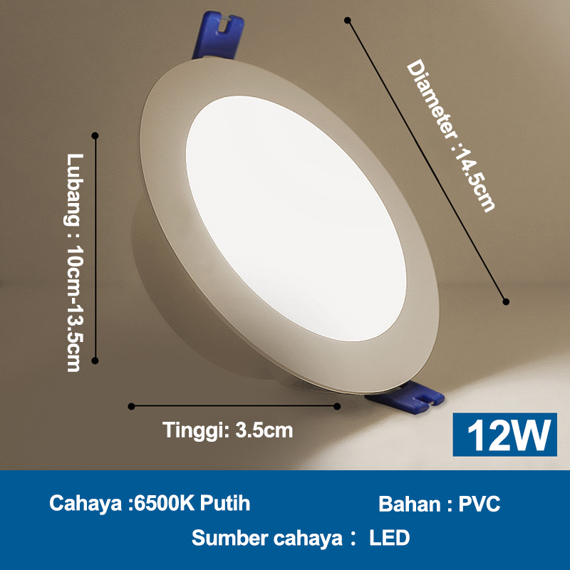 Jual Golden LED Lampu Downlight LED 3Warna Panel Light Inbow Lampu ...
