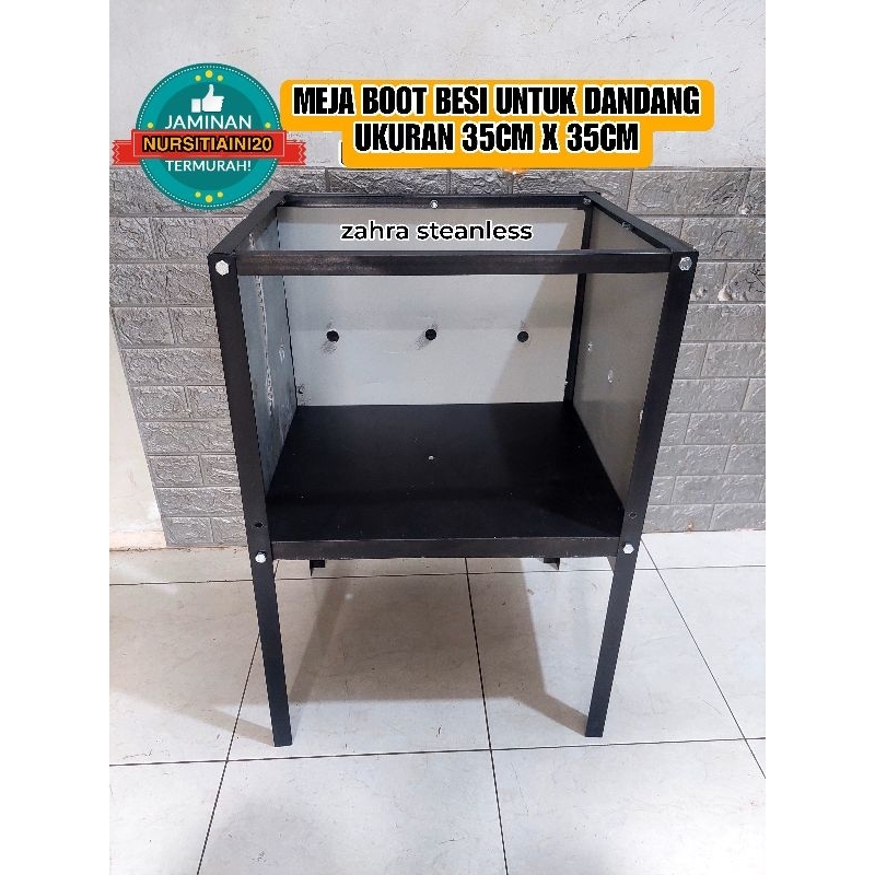 Jual meja boot besi untuk dandang - panci mie ayam bakso ukuran 35x35 ...