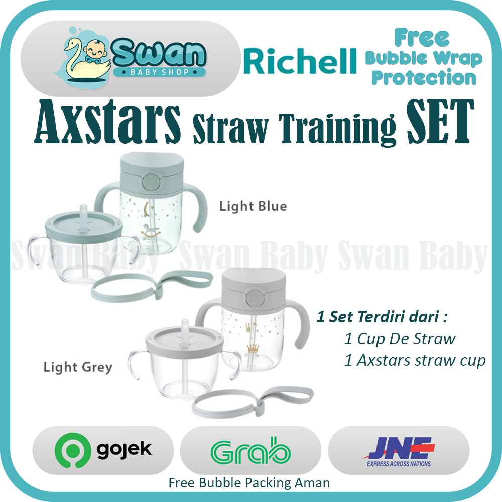 Jual Richell Axstars Straw Training Set | Shopee Indonesia