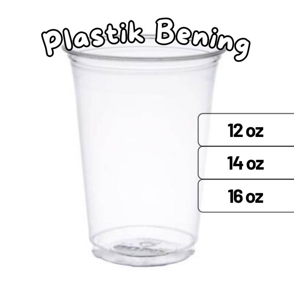 Jual Gelas Plastik Bening / Clear Plastic Cup / Gelas Air Transparant ...