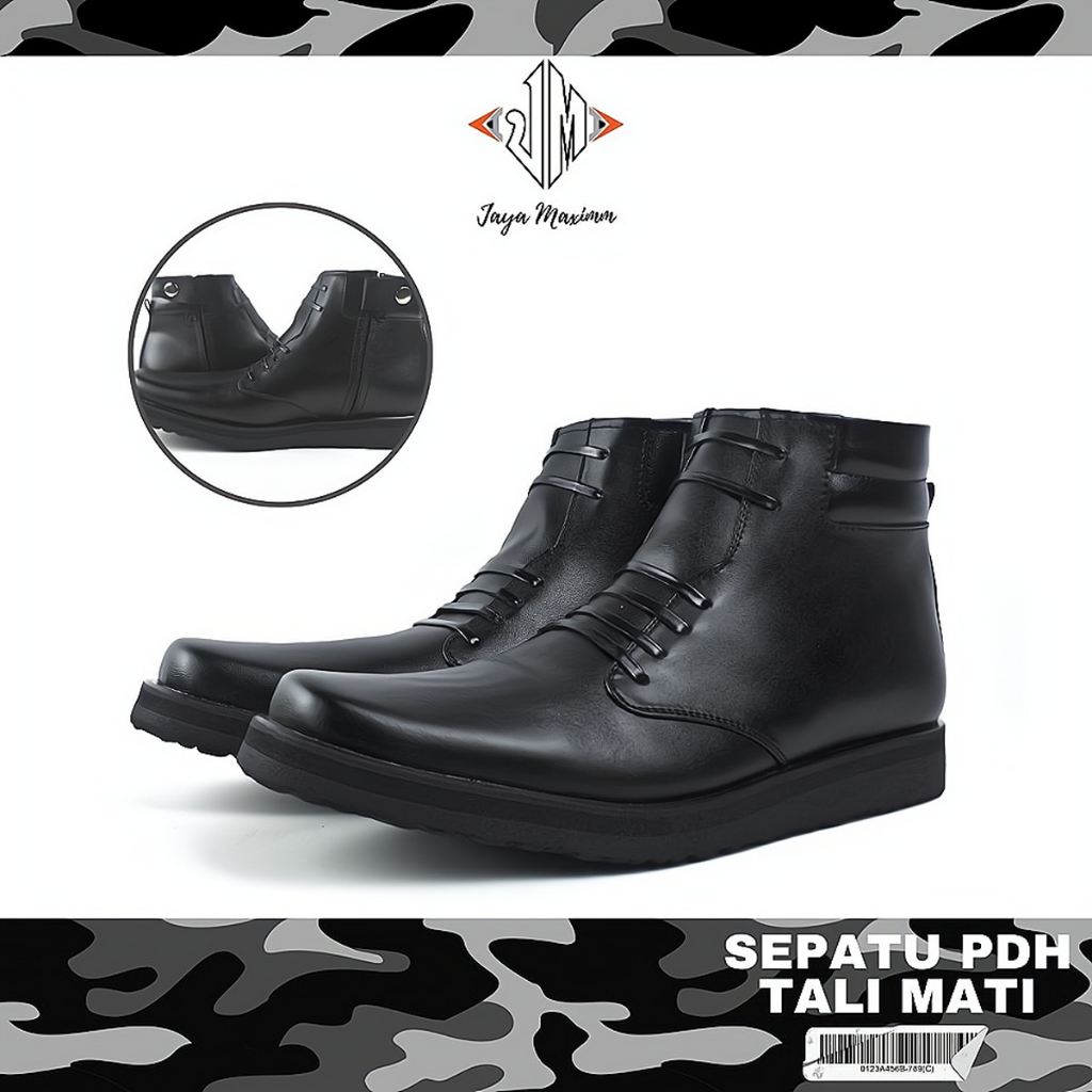 Jual Sepatu PDH Kulit doff Sepatu Dinas TNI POLRI SECURITY SATPAM ...