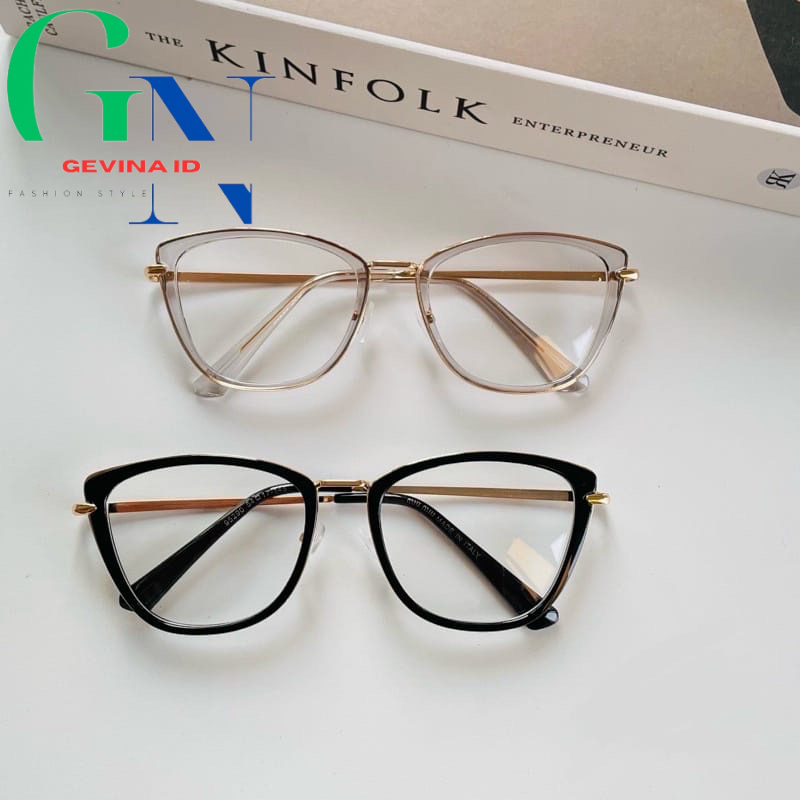 Jual FRAME KACAMATA WANITA CAT EYE RIKU GRATIS LENSA ANTI RADIASI ...