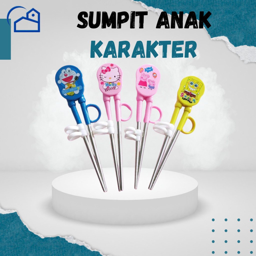 Jual Sumpit Anak Karakter / Sumpit Anak Belajar Makan Model Kartun ...