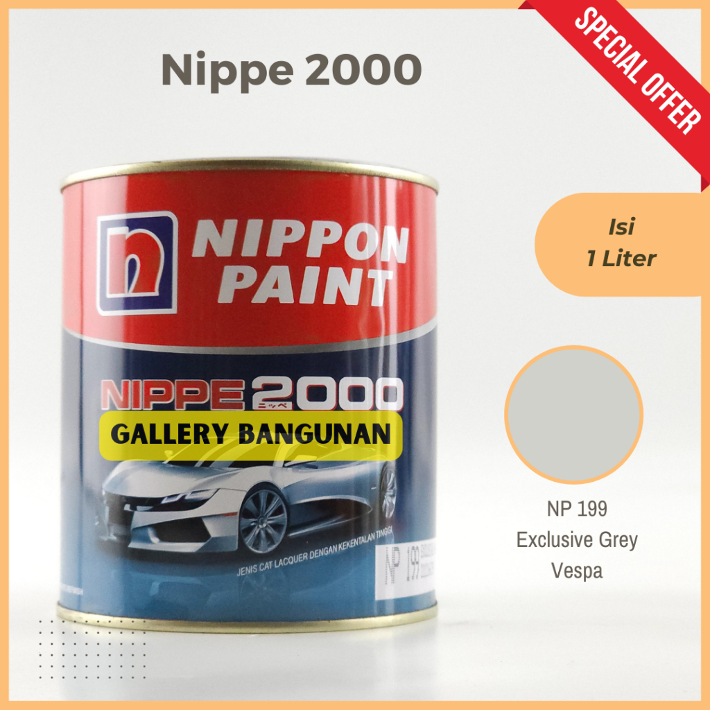 Jual Nippe 2000 Np 199 Exclusive Grey Vespa Cat Kayu Besi NC Nippon Paint Kemasan 1 Liter ...