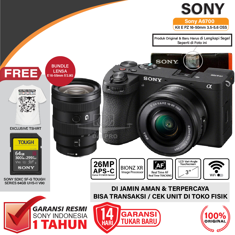 Jual Sony A6700 kit 16-50mm Mirrorless Camera Alpha A 6700 16-50 mm ...