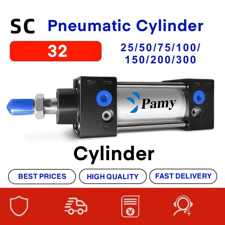 Jual PAMY CYLINDER STANDARD PNEUMATIC SC32 /32x25/32x50/32x250 | Shopee ...