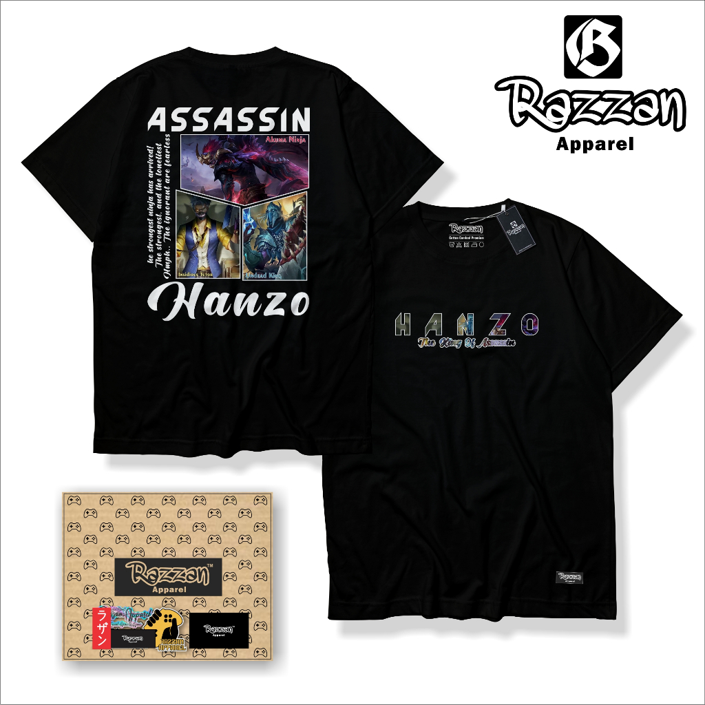 Jual Razzan T-shirt Kaos Mobile Legends Hero Hanzo Assassin | Shopee ...