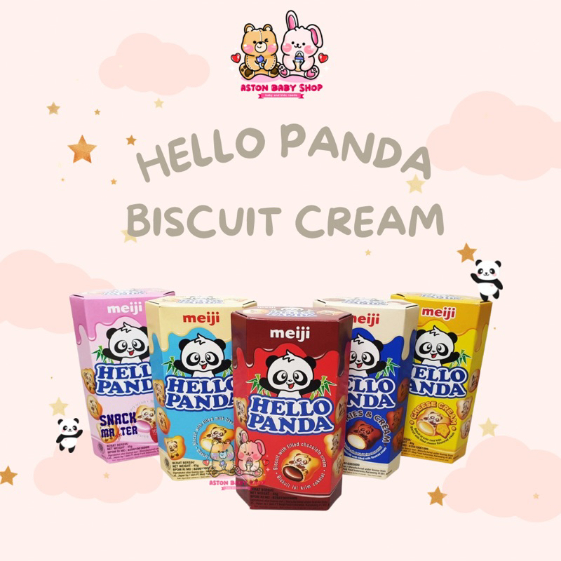 Jual Meiji Hello Panda Biscuit Cream Choco / Strawberry / Cookies Cream ...