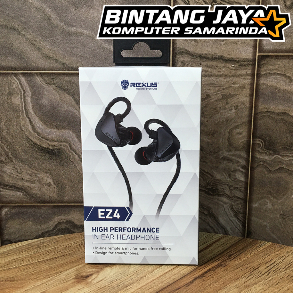 Jual Rexus EZ4 Gaming Earphone Built-In Mic - Hitam & Putih | Shopee ...