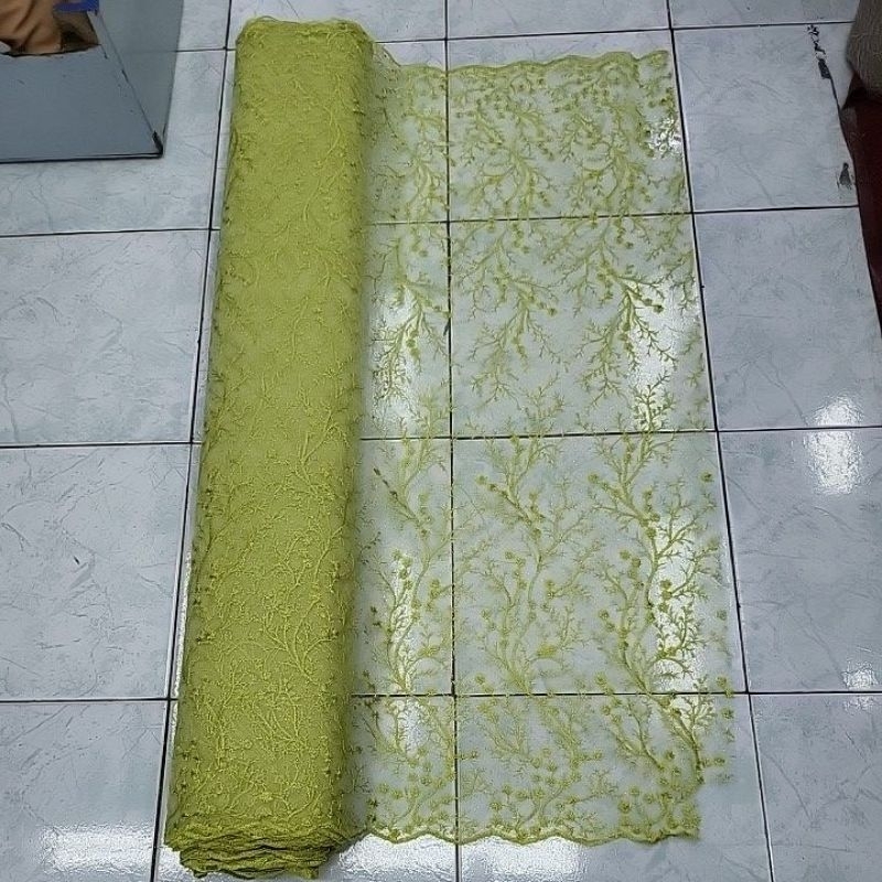 Jual kain tile motif bunga kecil akar gliter | Shopee Indonesia