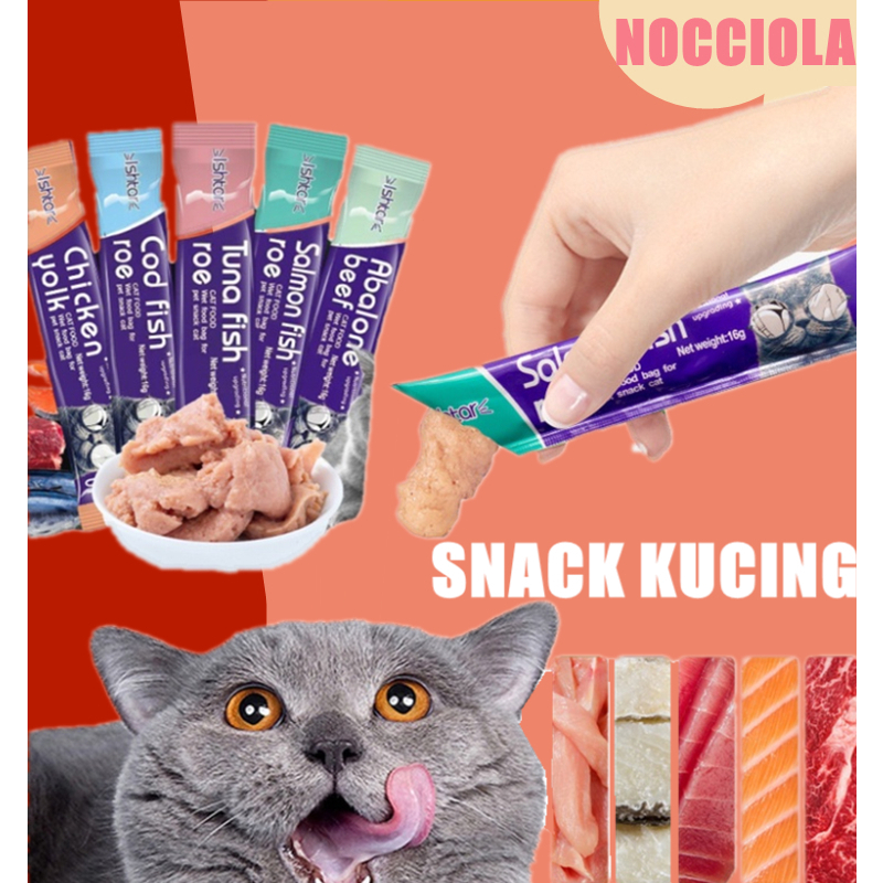 Jual Snack Kucing snack hewan peliharaan cat strip 16g/strip kuing ...