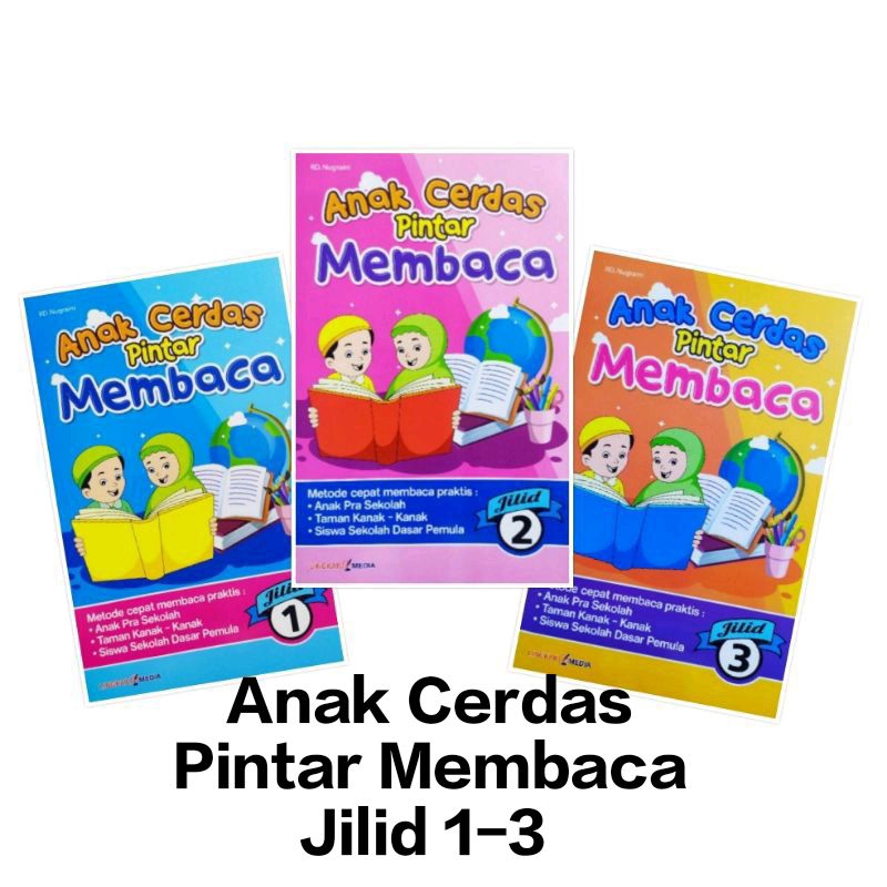 Jual Buku Latihan Membaca Anak Cerdas Pintar membaca Jilid 1-3 untuk TK ...