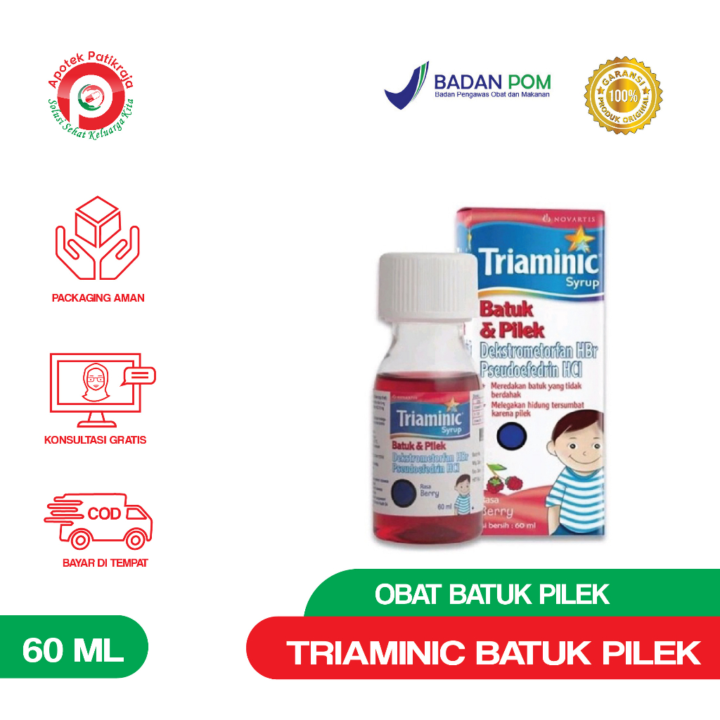 Jual TRIAMINIC BATUK PILEK SYR 60ML | Shopee Indonesia