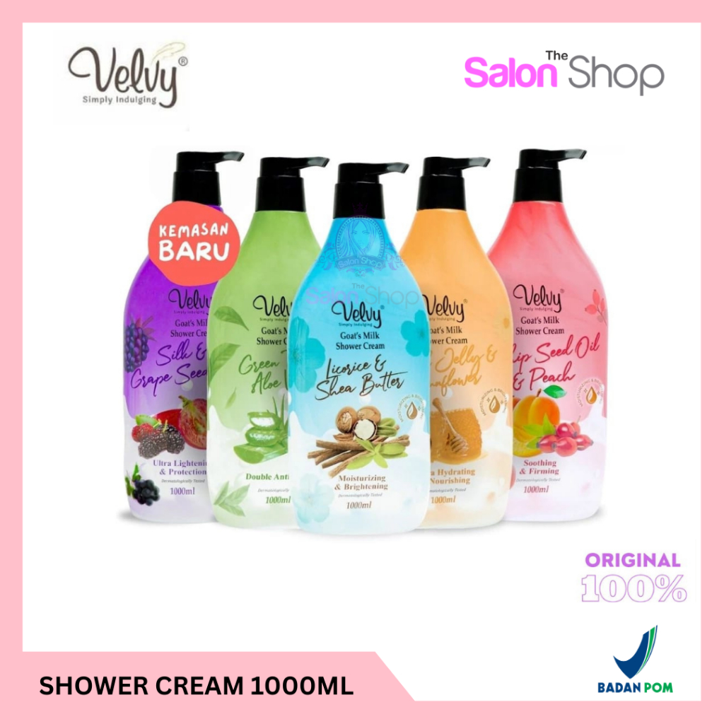 Jual ♦️THESALONSHOP♦️ Velvy Goat's Milk Shower Cream 1000ml | gdlb01 ...