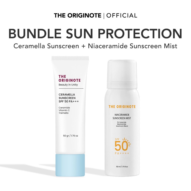 Jual The Originote Bundle Sun Protection - Ceramella Sunscreen SPF 50 ...