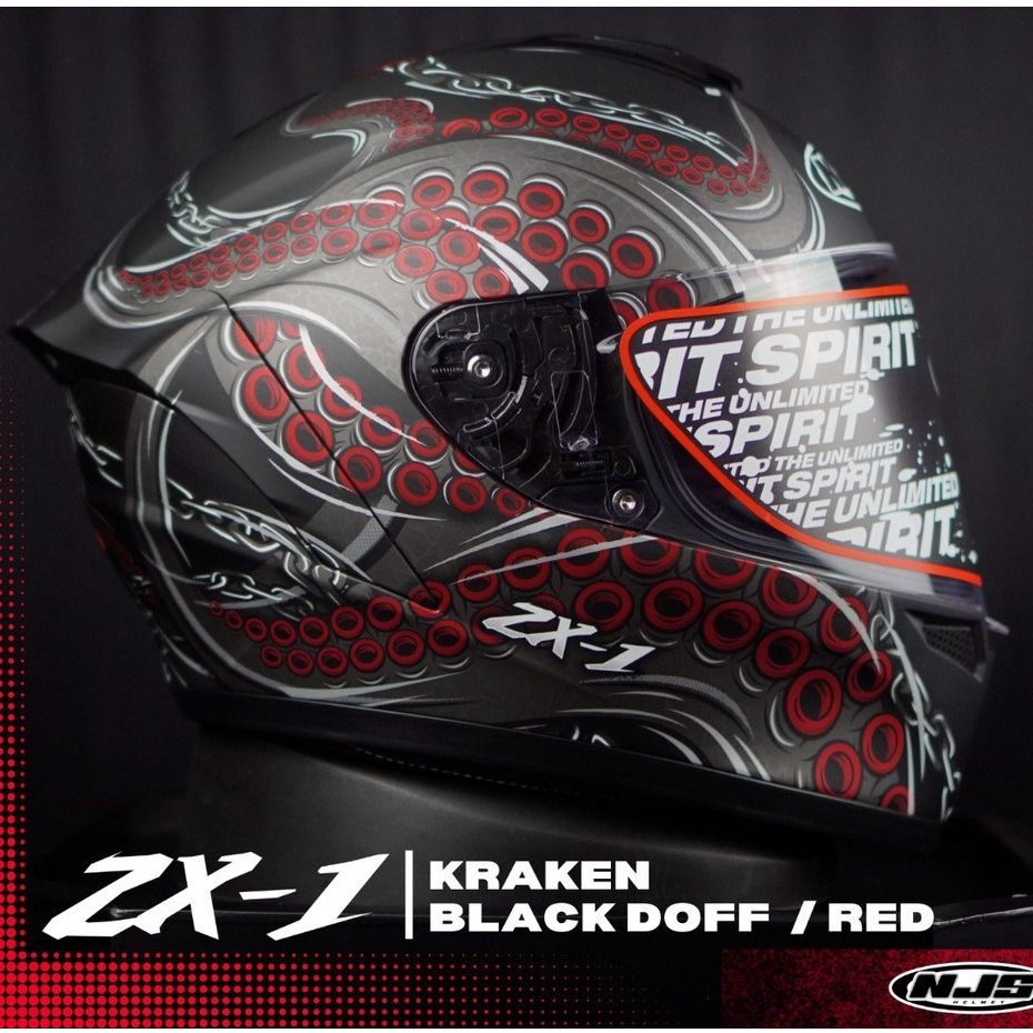 Jual HELM NJS ZX-1 KRAKEN | Shopee Indonesia
