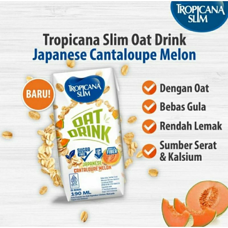 Jual tropicana slim ready to drink oat japanese cantaloupe melon 190ml | Shopee Indonesia