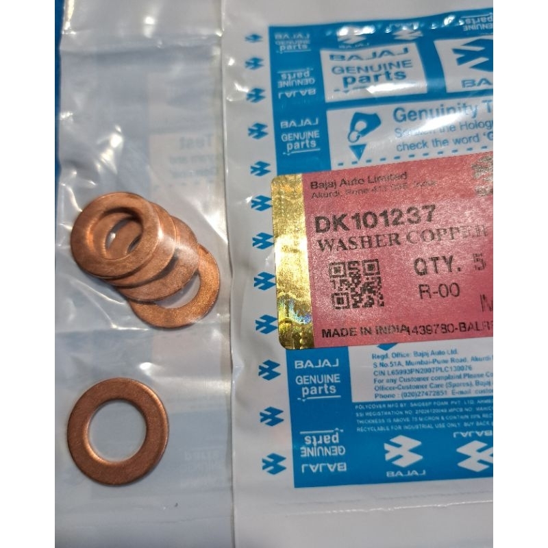 Jual Ring kuningan selang cooler oli bajaj pulsar NS 200 Original ...