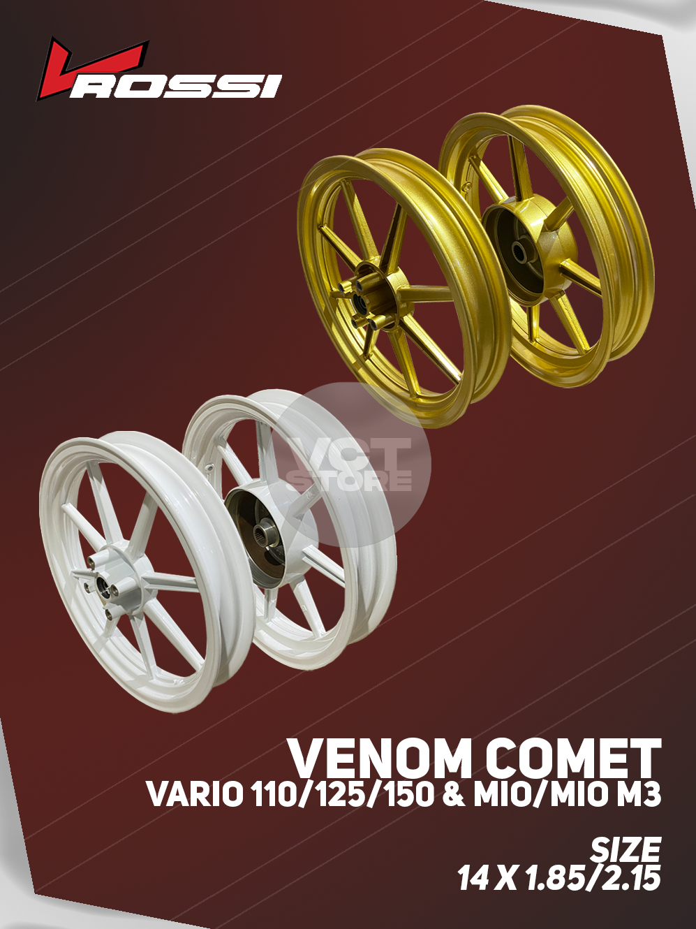 Jual VRossi Velg Racing VENOM COMET PALANG 8 Honda Vario 110/125/150/ Yamaha Mio/ Mio M3 (Ukuran ...
