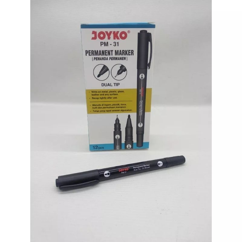 Jual Joyko Spidol Permanent Marker Dual Tip Spidol Pulpen | Shopee ...
