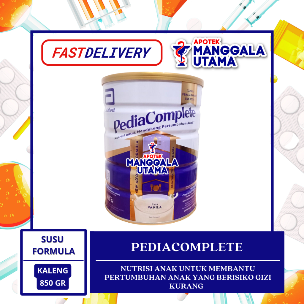 Jual PEDIACOMPLETE VANILLA 380 GRAM/850 GRAM | Shopee Indonesia