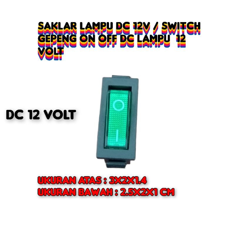 Jual Saklar Lampu DC 12V / Switch Gepeng ON OFF | Shopee Indonesia