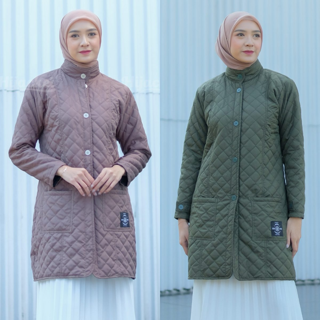 Jual Jacket Jaket Muslimah Panjang Wanita Cewek Hijaber Kekinian ...