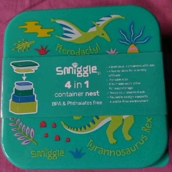Jual lunch box smiggle 4in1 (container smiggle) SOLD | Shopee Indonesia