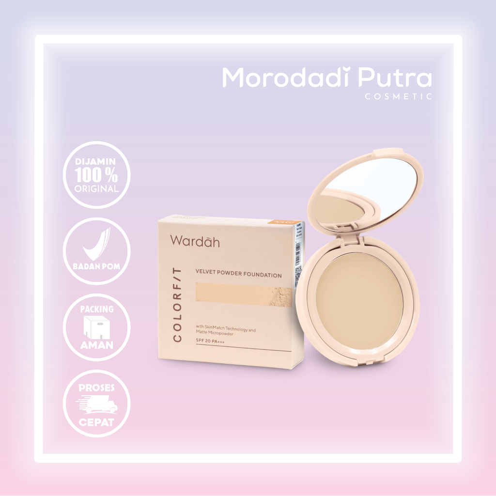 Jual WARDAH - Colorfit Velvet Powder Foundation 11 gr (10740) | Shopee ...