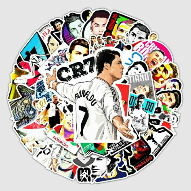 Jual Stiker Cutting CRISTIANO RONALDO Vinyl CR7 | Stiker laptop Koper ...