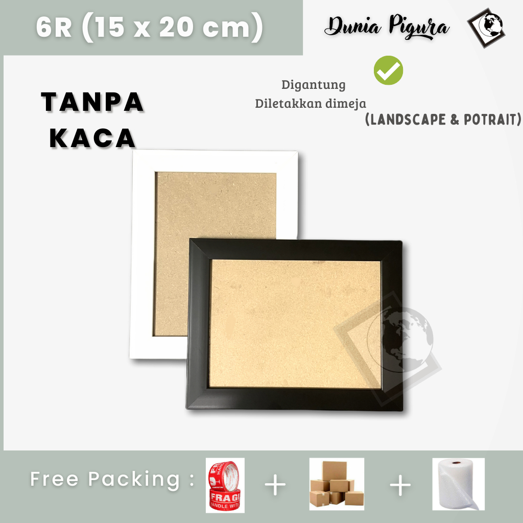 Jual Bingkai Foto 6R/A5 (15x20cm) Minimalis TANPA KACA / Frame Foto ...