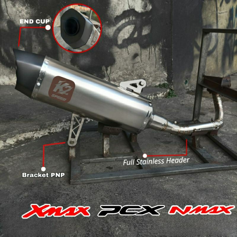 Jual knalpot racing fullset aerox, nmx, adv, vario, pcx original k2 ...