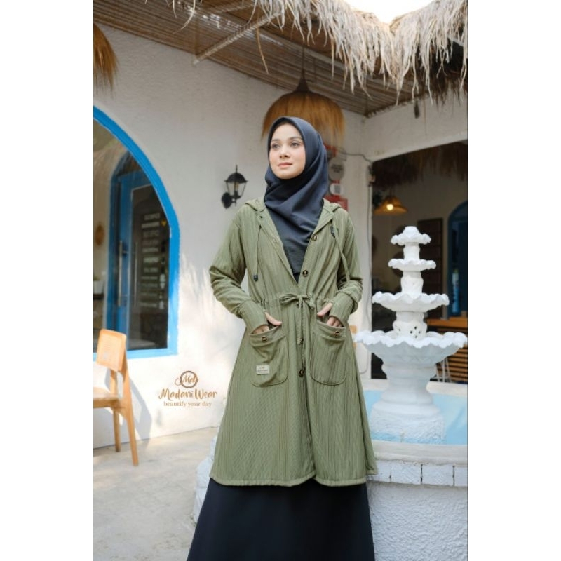 Jual SAFWA LONG OUTER MUSLIMAH ORI MADANI WEAR JACKET OOTD WANITA ...