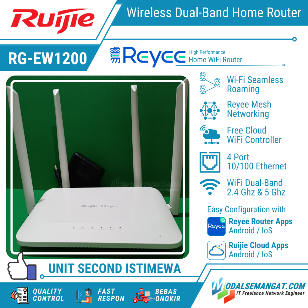 Jual Ruijie Reyee RG-EW1200 RG EW1200 Dual-band Wireless Router ...