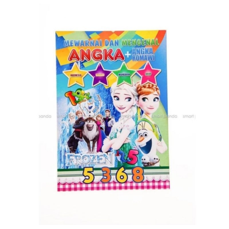 Jual Buku Mewarnai Anak & Belajar Angka Frozen 1703 | Shopee Indonesia