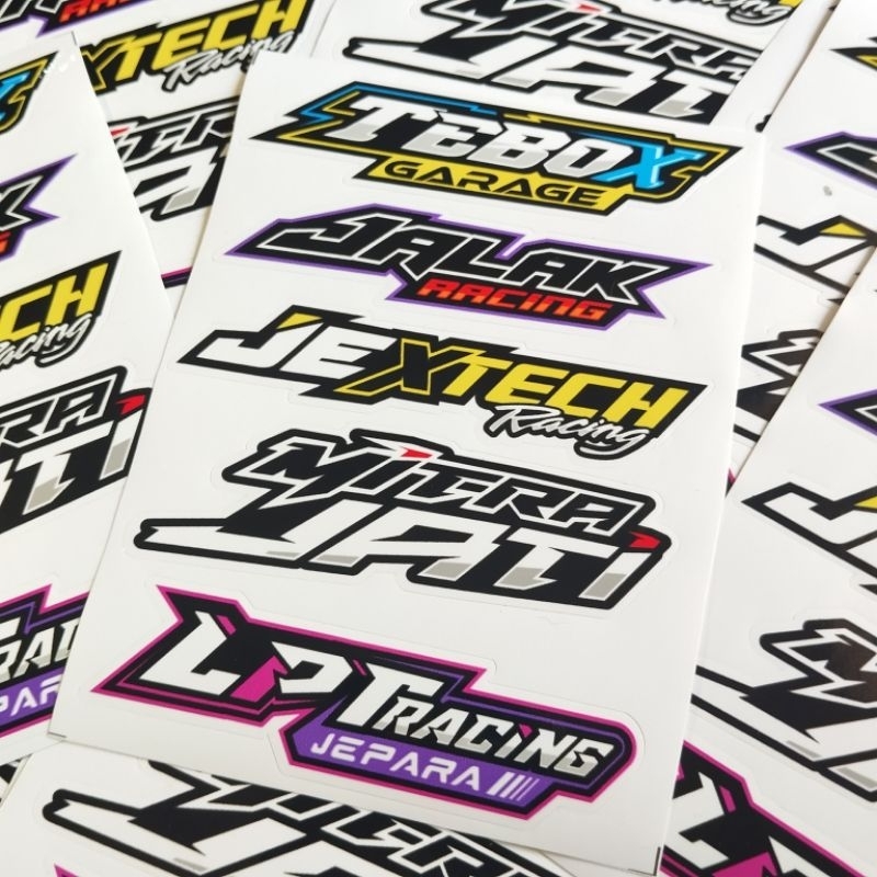Jual stiker Racing Team Jepara /Tebox Garage, Jalak Racing, jextech ...