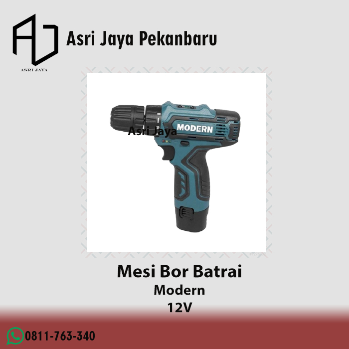 Jual Mesin Bor Baterai MODERN M-12v Cordless Drill Tanpa Kabel | Shopee ...