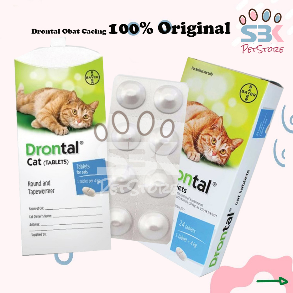 Jual Drontal Cat Obat Cacing Kucing 1 Tablet | Shopee Indonesia