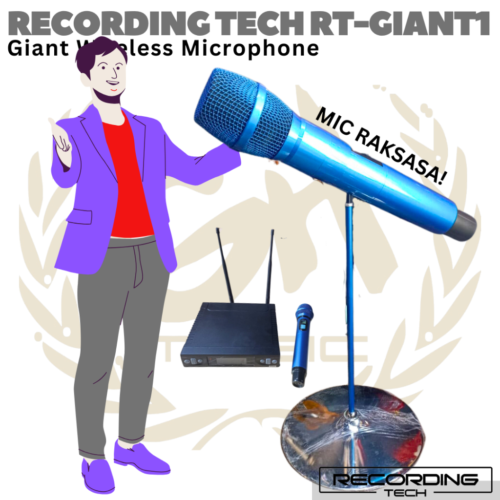 Jual RECORDING TECH RT-GIANT1 Wireless Microphone | Mic Jumbo Raksasa ...