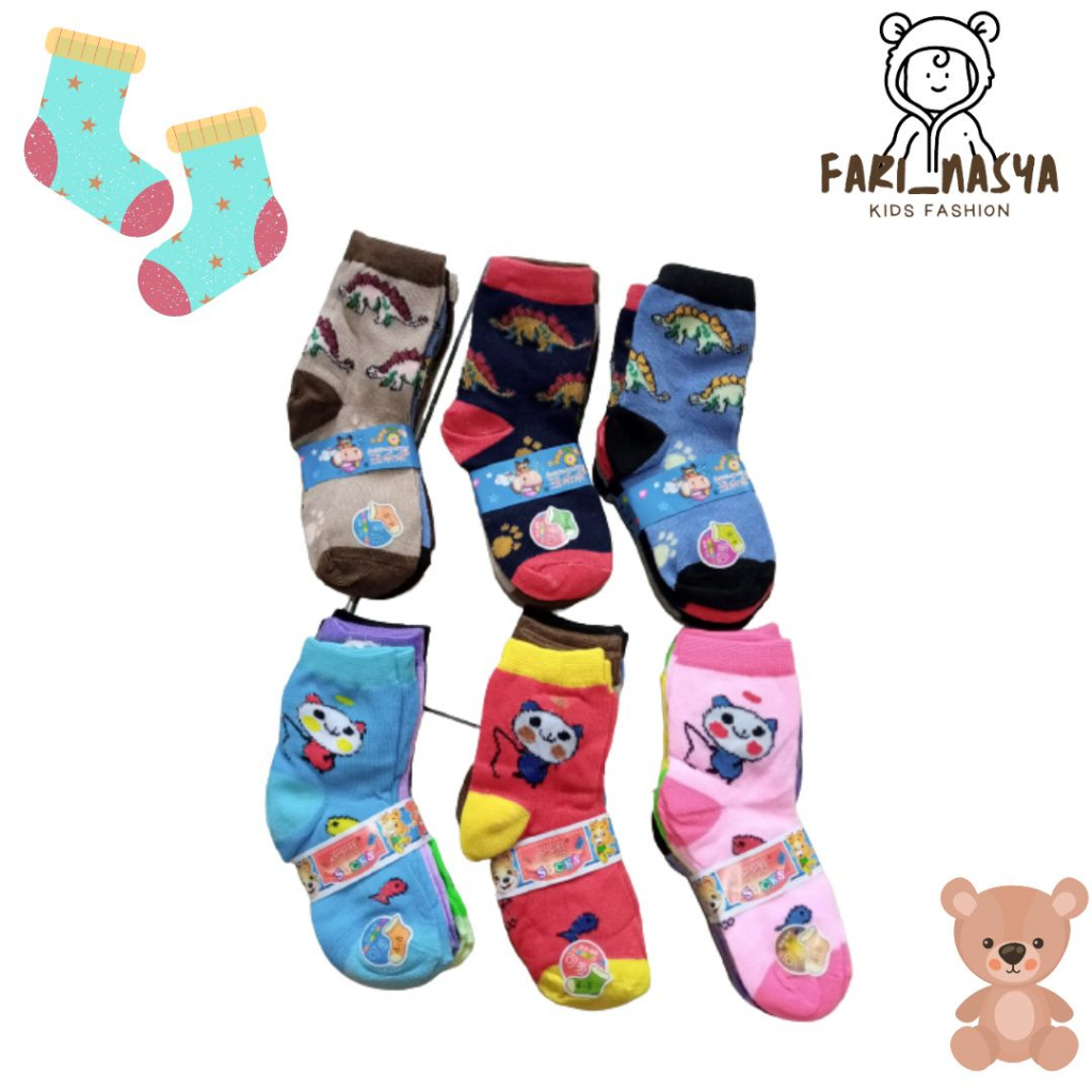 Jual Kaos Kaki Anak PAUD TK Motif Karakter Usia 2 - 5 Tahun | Shopee ...