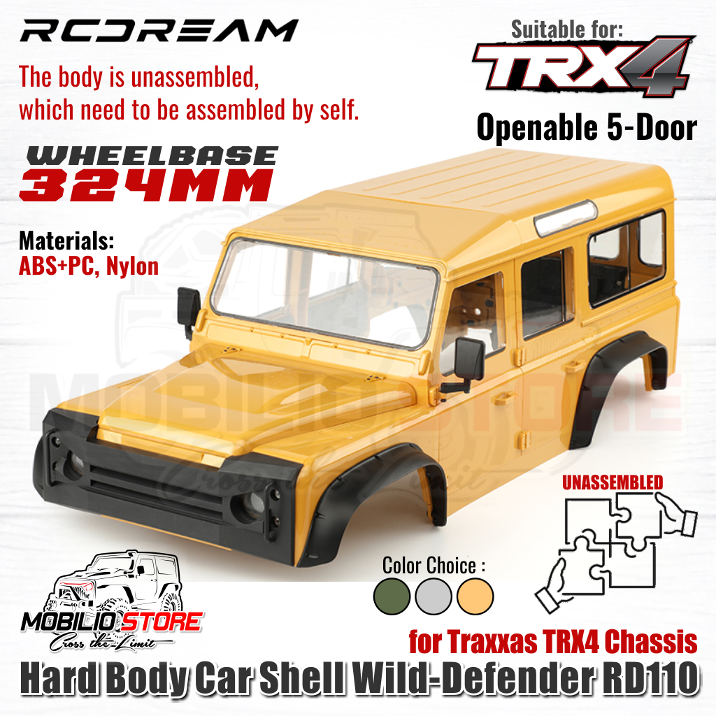 Jual Hard Body Car Shell Wild Defender RD110 for Traxxas TRX4 Chassis ...