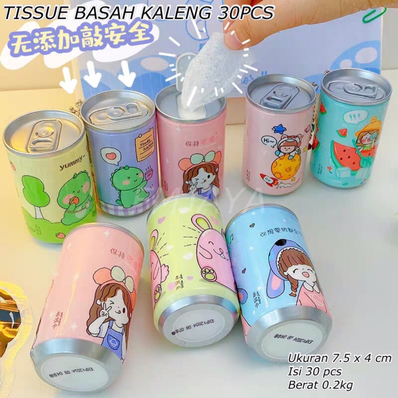Jual TISSUE BASAH KALENG 30 PCS || TISU BASAH KALENG KARAKTER || TISUE ...