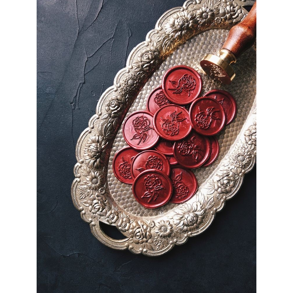 Jual Carol Rose - 1 Pieces Wax seal coinbulat sticker instan segel ...