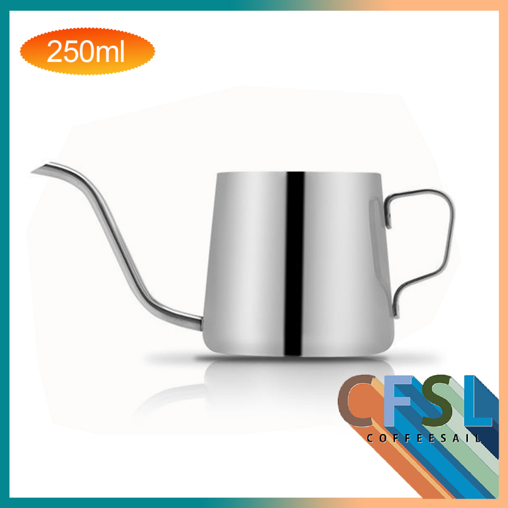 Jual TEKO GOOSENECK PITCHER KOPI TEH TEAPOT DRIP CUP STAINLESS SILVER ...
