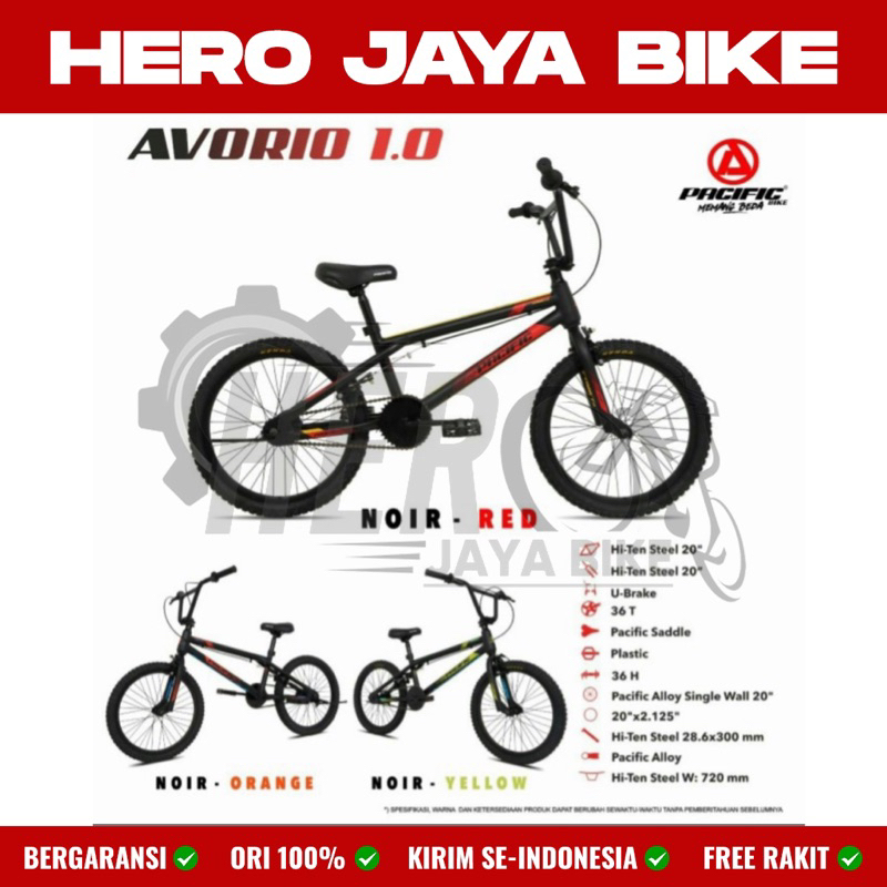 Jual Sepeda Anak Laki BMX PACIFIC AVORIO 1.0 Ukuran 20Inch Ban Kecil ...