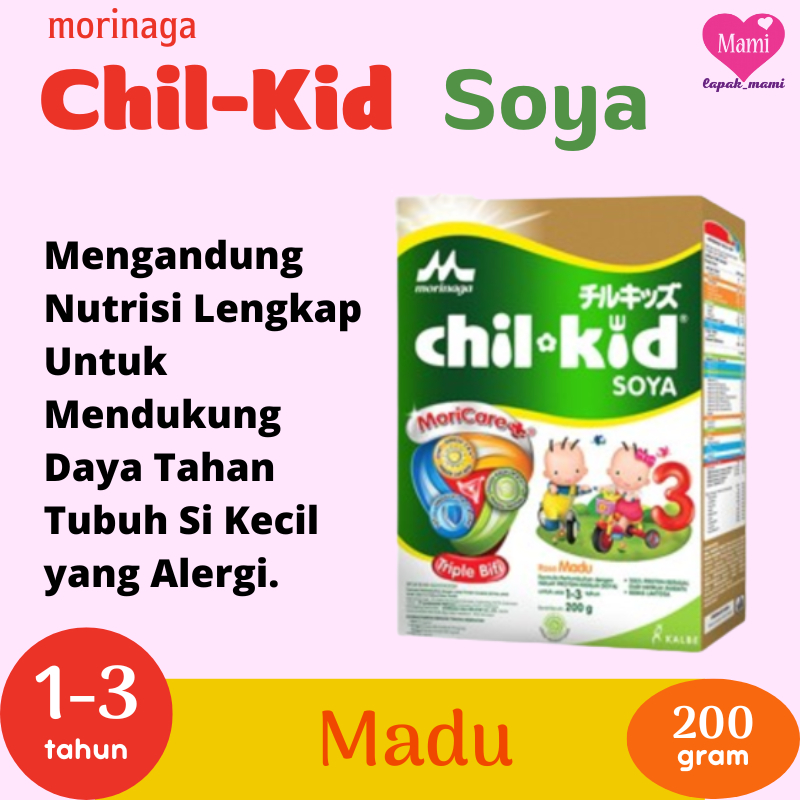 Jual Morinaga Chil Kid Soya Madu 200g Susu Bubuk Pertumbuhan Anak Alergi Lactosa, Protein Susu ...